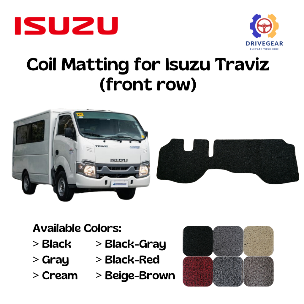 Isuzu Traviz PVC Spaghetti Car Matting with Anti-Slip Spikes (Front Row ...