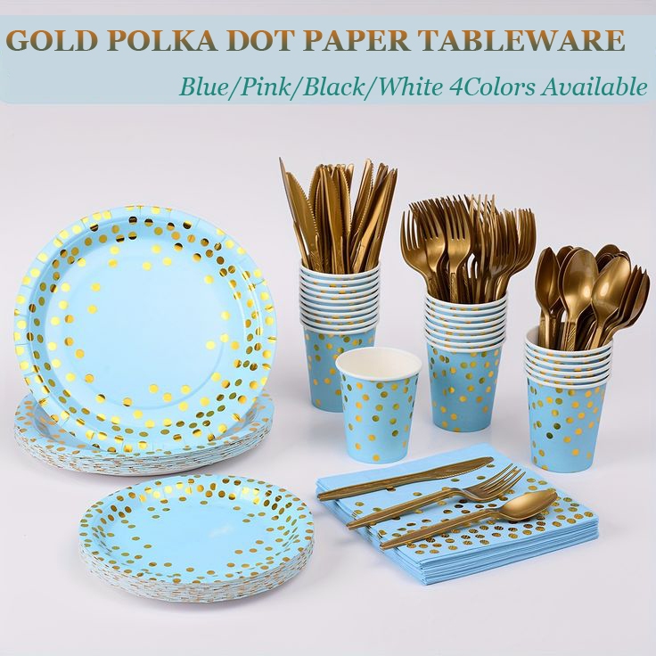 Party Needs Disposable Tableware Set Paper Plates Set 12pcs Plato ...