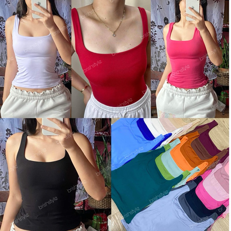ROB SANDO DOUBLE Lining Front And Back Basic Top | Shopee Philippines
