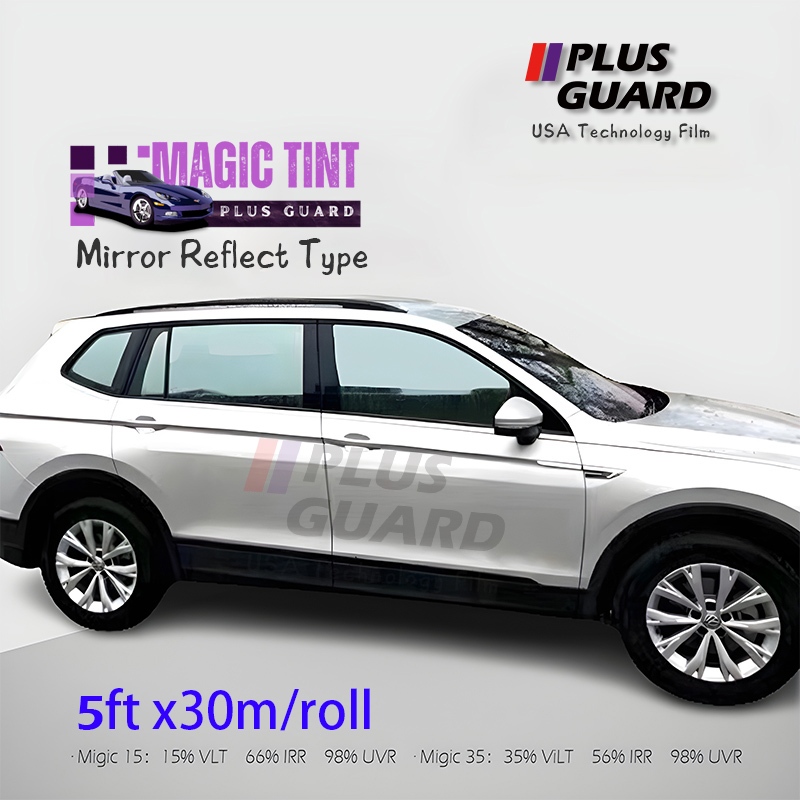 Magic Tint/ Mirror Reflect/ Car Tint films Heat Reject UV protect ...