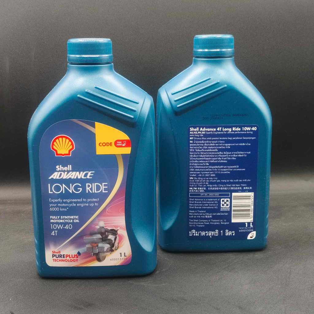 SHELL ADVANCE LONG RIDE FULLY SYNTHETIC 10W40 4T 1LITER ORIGINAL ...