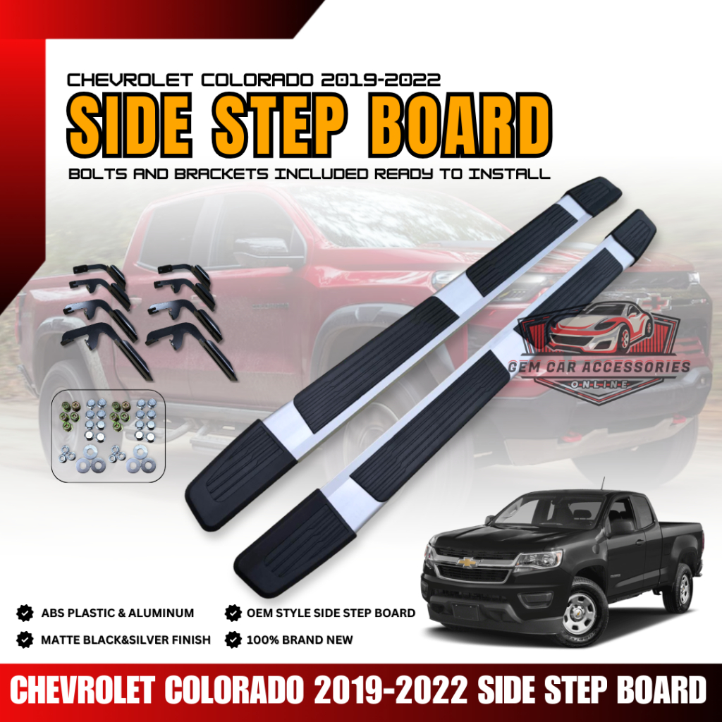 GCAO CHEVROLET COLORADO 2019-2022 SIDE STEP BOARD (ALUMINUM)(10991 ...
