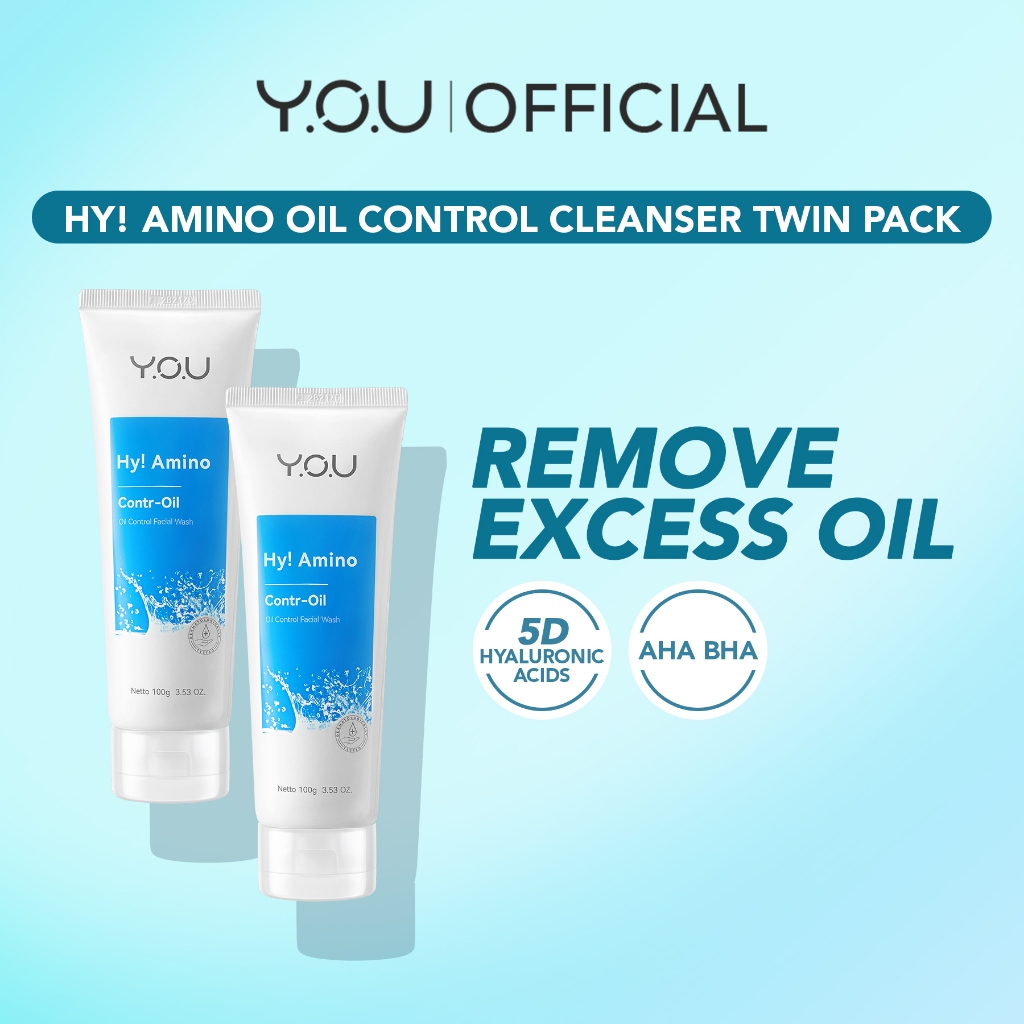 Y.O.U Hy! Amino Contr-oil Oil Control Facial Wash Duo Set | 5D ...
