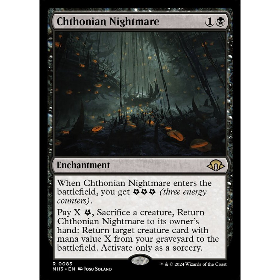 MTG Magic: The Gathering - Chthonian Nightmare MH3 | Shopee Philippines
