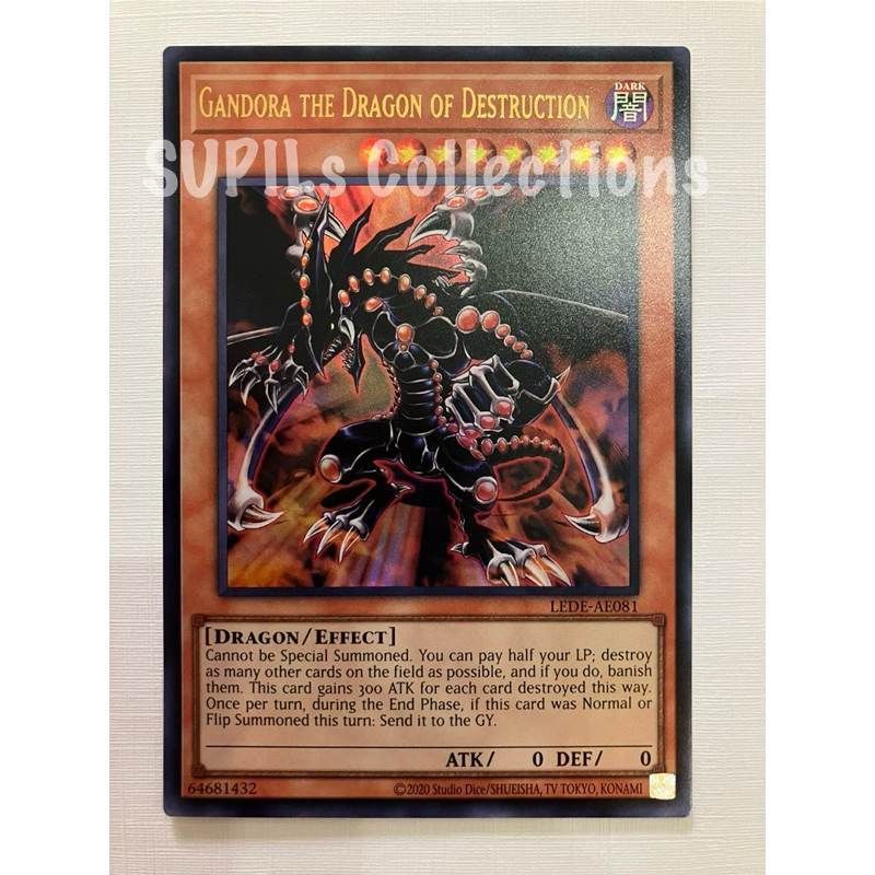 YuGiOh! OCG AE Gandora the Dragon of Destruction LEDE-AE081 (UR) | Shopee Philippines