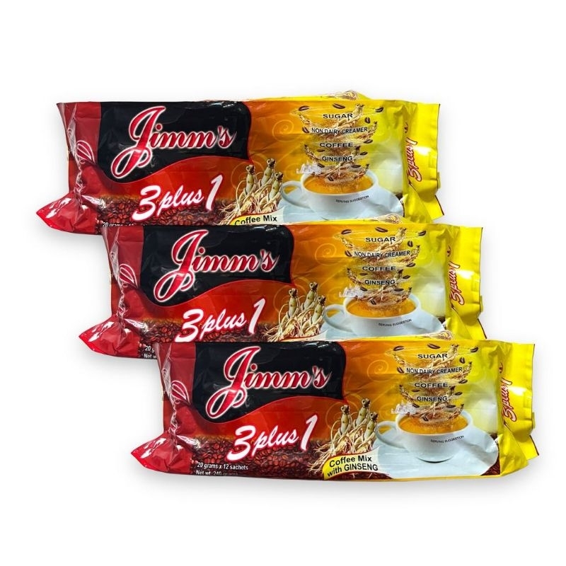Jimm's Coffee 3 Plus 1 Coffee Mix with GINSENG 20g x 12 Sachets, Price ...