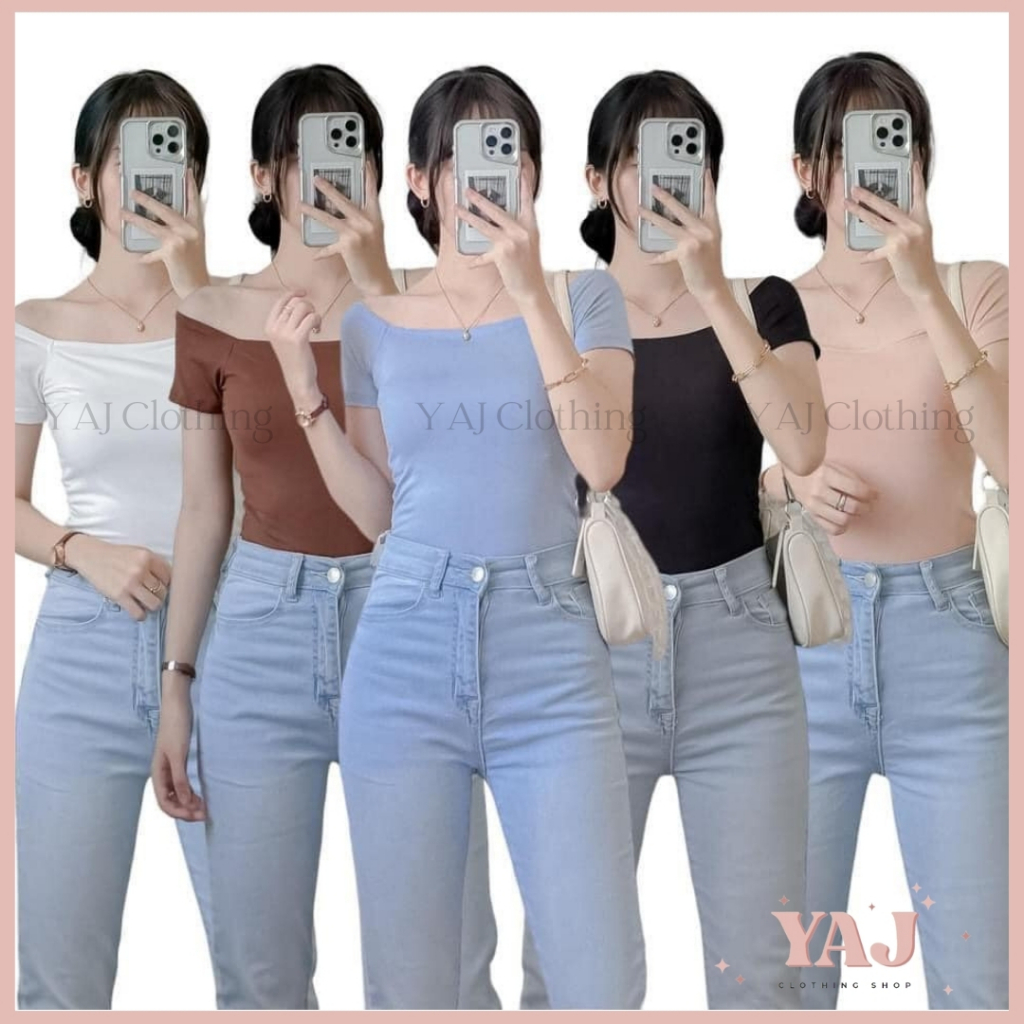 YAJ Nancy Off Shoulder Double Lined Top | Shopee Philippines