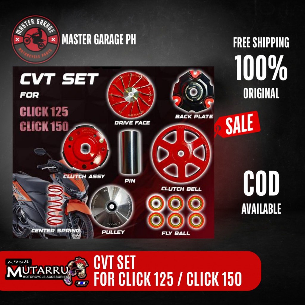 MUTARRU CVT SET PULLEY SET FOR CLICK 125 / CLICK 150 | Shopee Philippines