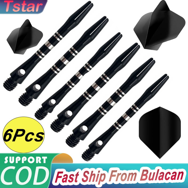 6Pcs Dart Shaft 6Pcs Dart Flights 2BA 46mm Dart Pin Tungsten Alloy Dart ...