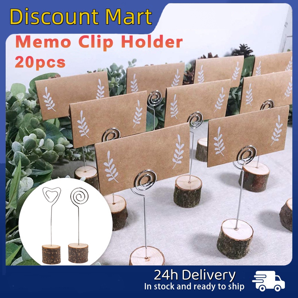 Memo Clip Holder Wood Photo Holder Desktop Ornaments Postcard Clip Card ...