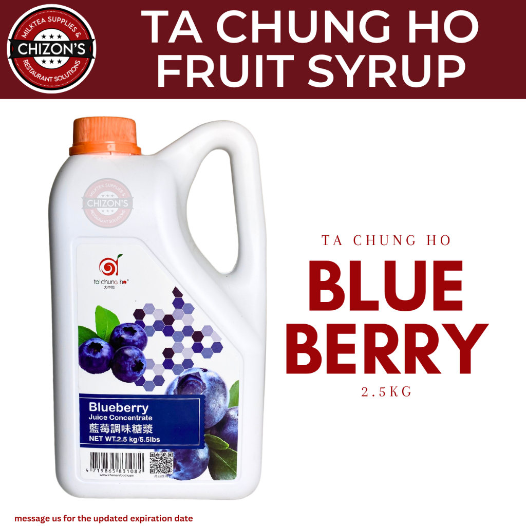 Ta Chung Ho Blueberry Fruit Syrup 2.5kg TCH / Fruit Tea Syrup / Highly ...