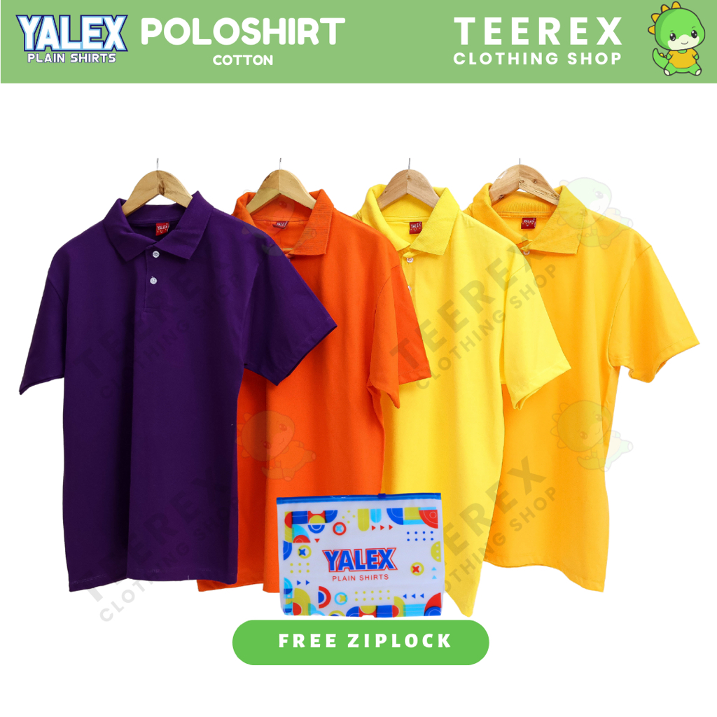YALEX COTTON POLO Plain for Men and Women DARK VIOLET,ORANGE, YELLOW ...