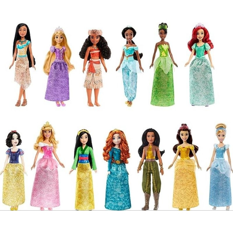 Mattel Disney Princess Dolls: Mulan, Rapunzel, Cinderella, Ariel ...