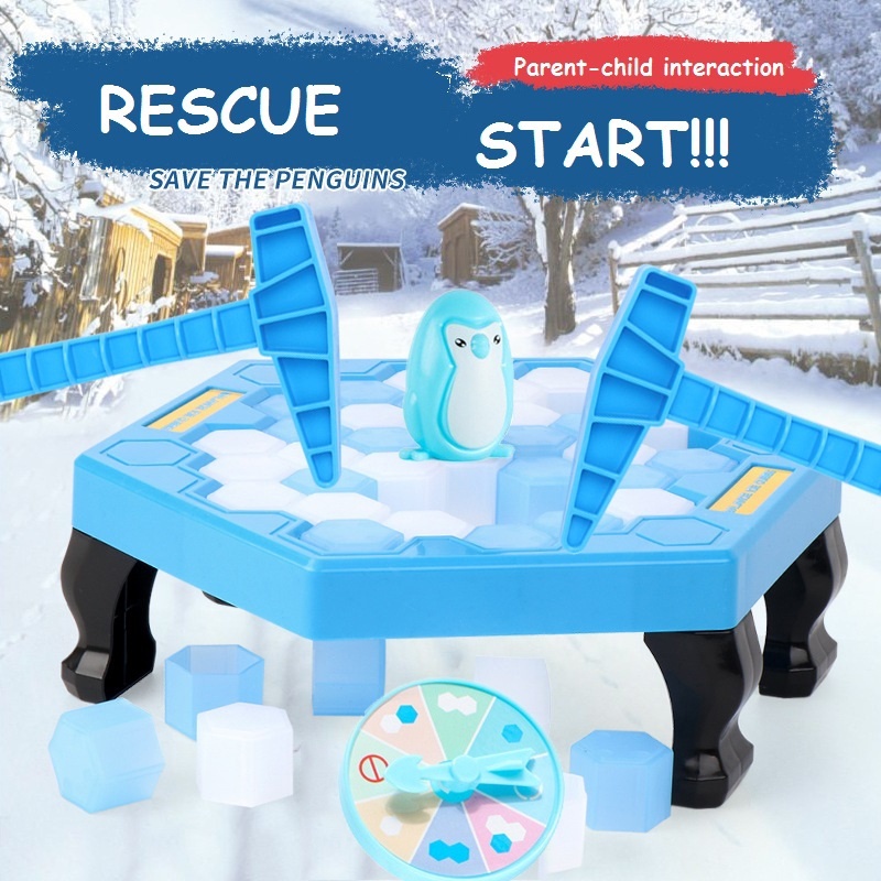 Knock Out Ice Blocks Game - Penguin Rescue Challenge for 2 Players ...