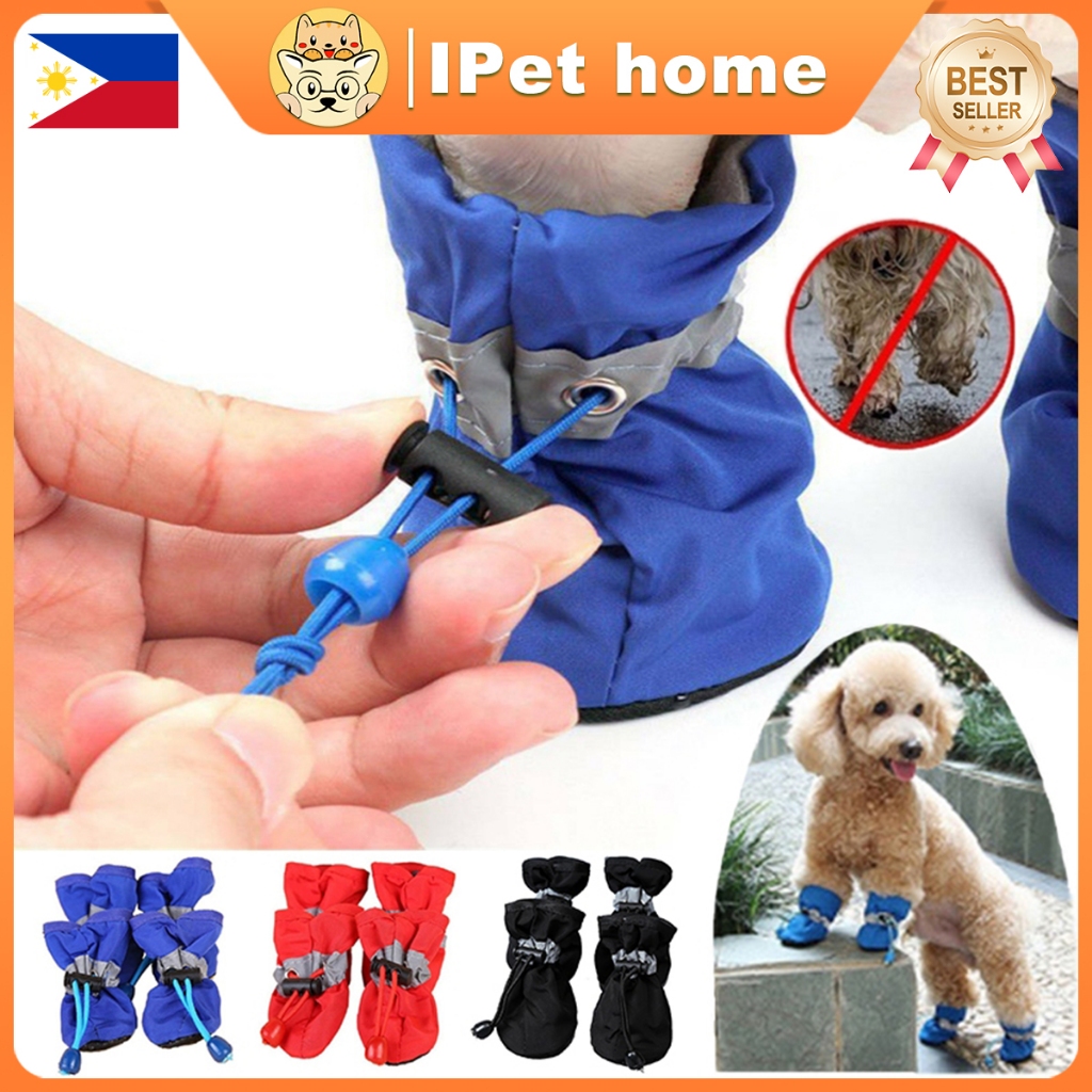 4Pcs Pet Shoes dog shoes puppy shoes Waterproof Shoes Anti Slip dog ...