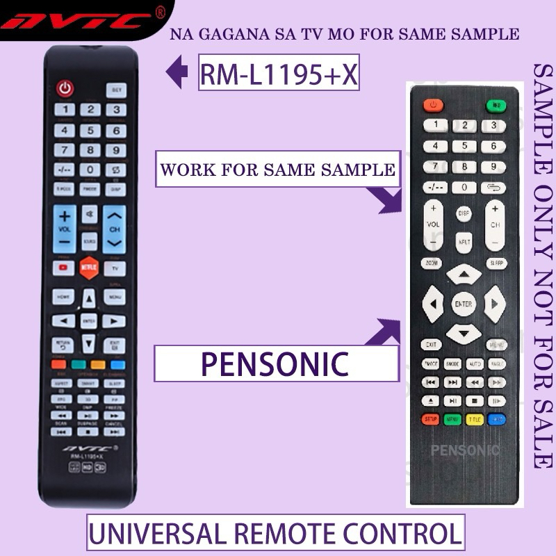 100% Work Universal remote control for pensonic led smart tv remote na ...