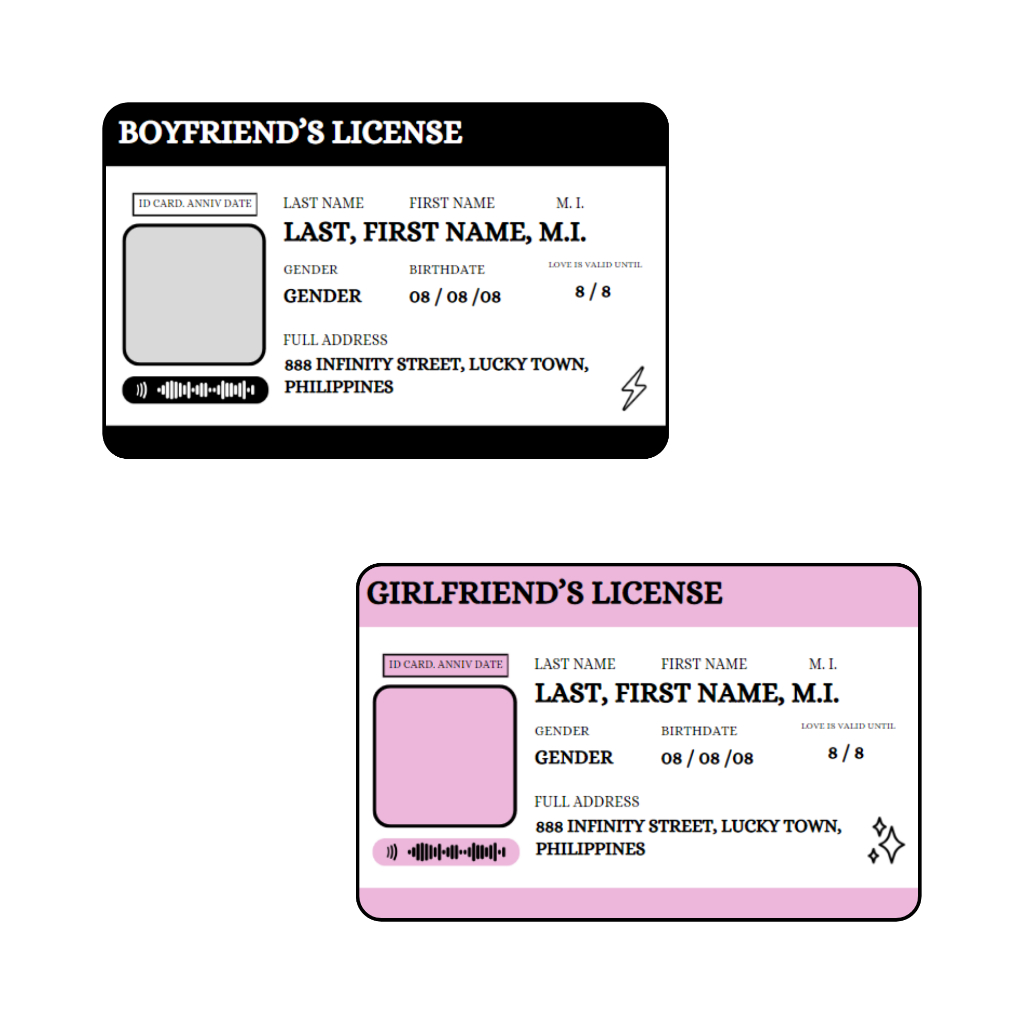 PVC COUPLE LICENSE CARD CHIC VERSION - Matchmaker.PH Learn to read ...