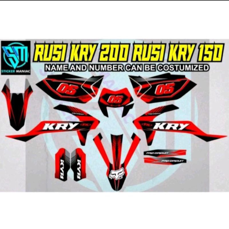 Rusi KRY 200, Rusi KRY 150 decals stickers, laminated | Shopee Philippines