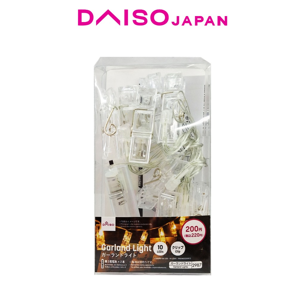 Daiso Clip-Type Garland Lights (10 LEDs) | Shopee Philippines