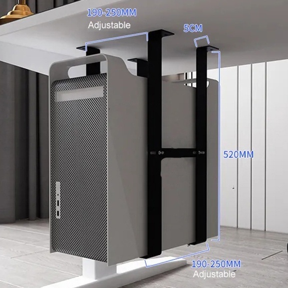 Desk Adjustable Stand Lift Computer Mainframe Hanger Host Box Bracket ...