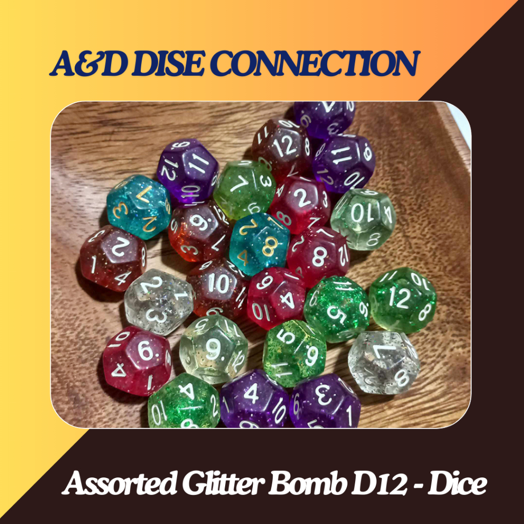 A&D Assorted Glitter Bomb D12 - Dice (Sold Per Piece) | Shopee Philippines