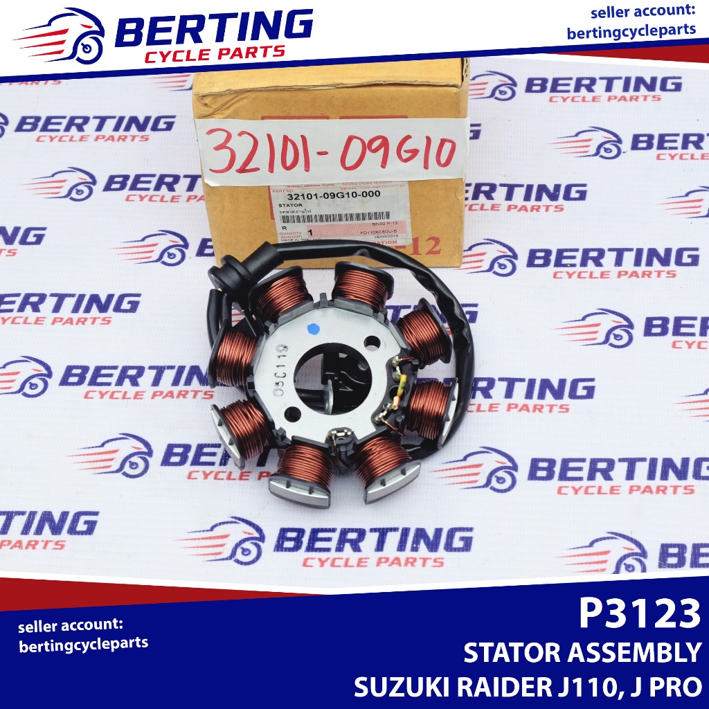 SGP STATOR ASSY Suzuki Raider J 110 Genuine 32101-09G10-000 | Shopee ...
