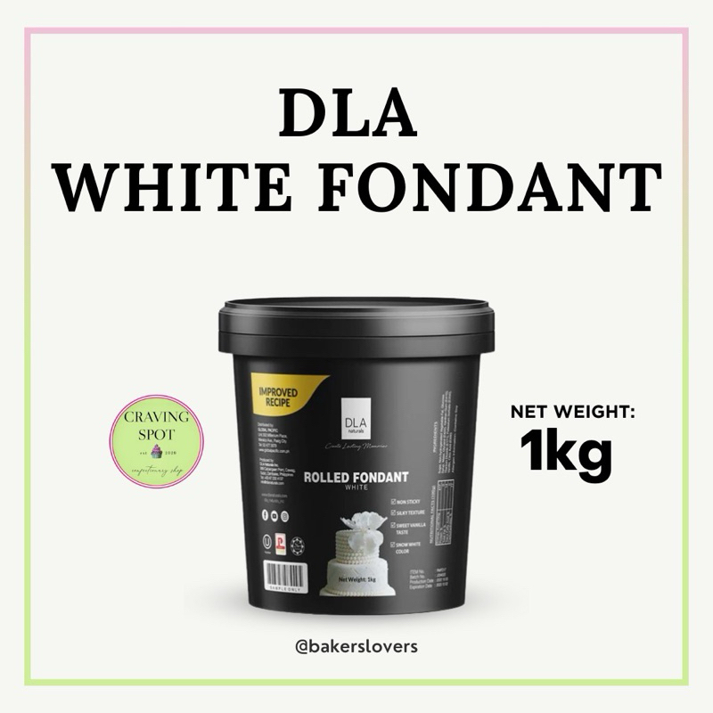 DLA FONDANT DOUGH WHITE 1KG|JULY 2025 Expiry | Shopee Philippines
