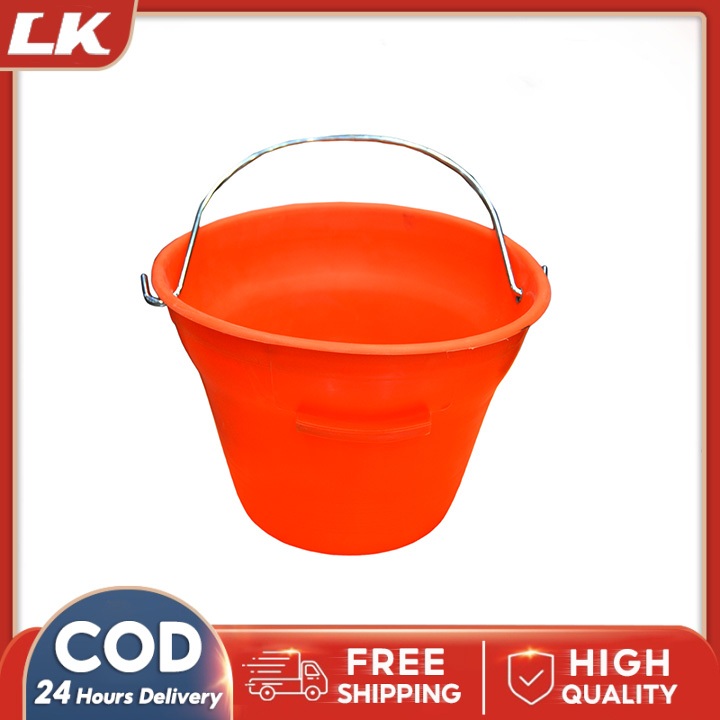 Rubber Cement Pail With Handle Orange Pail 1PCS Heavy Duty Thickened ...