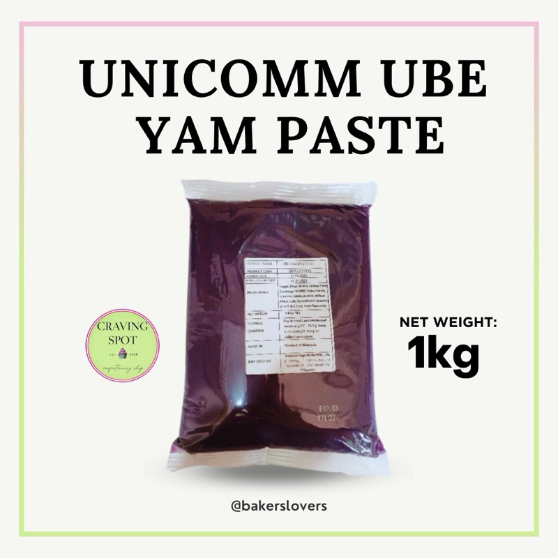 UBE YAM PASTE 1KG UNICOMM| OCTOBER 2025 EXPIRY | Shopee Philippines