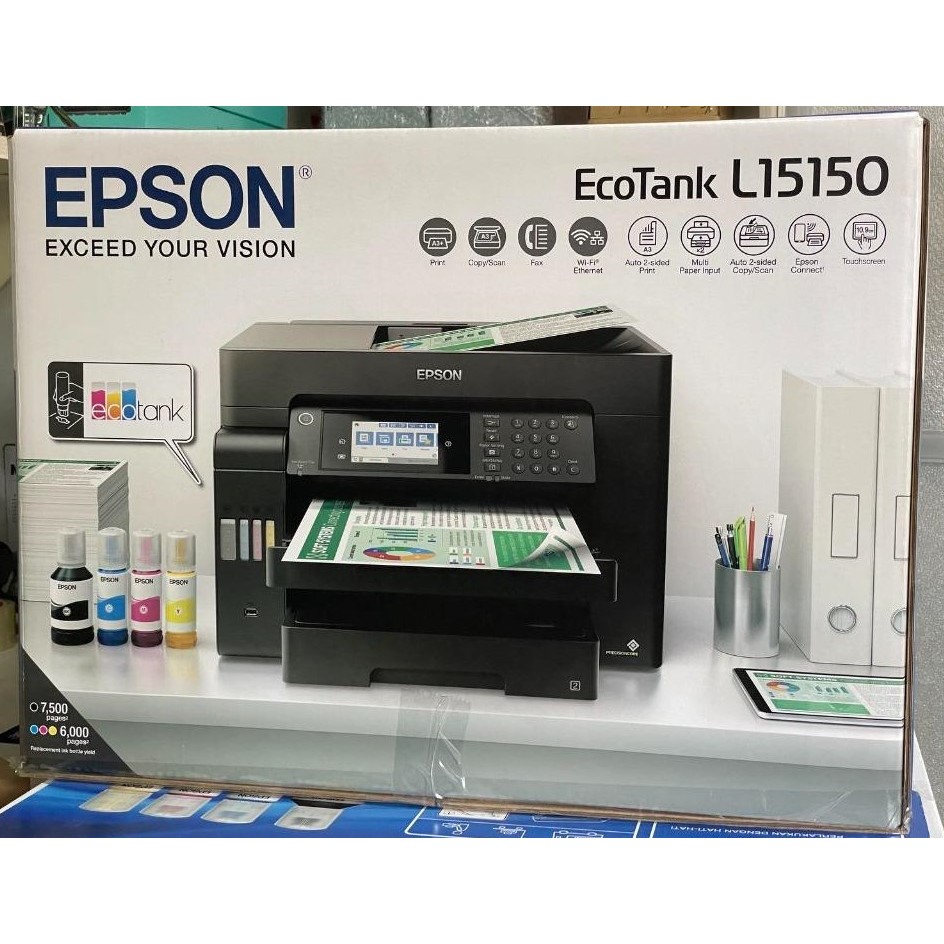 EPSON ECOTANK L-15150 WIFI DOPLEX ALL-IN-ONE INK TANK PRINTER | Shopee ...