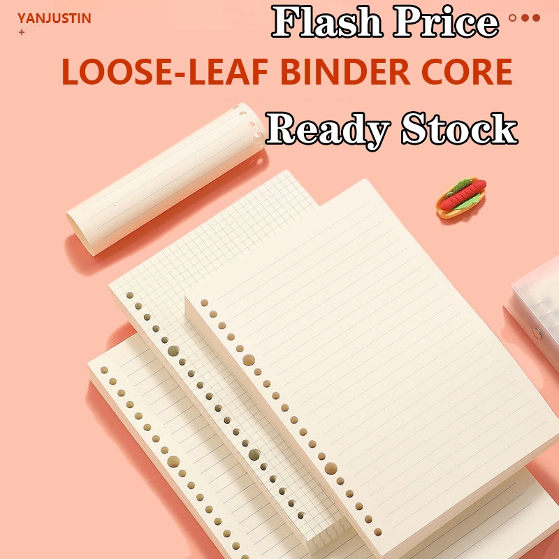 60 Sheet A5/B5/A4 Refill Pages 20/26/30 Holes Loose Leaf Notebook Binder Refill Refillable ...