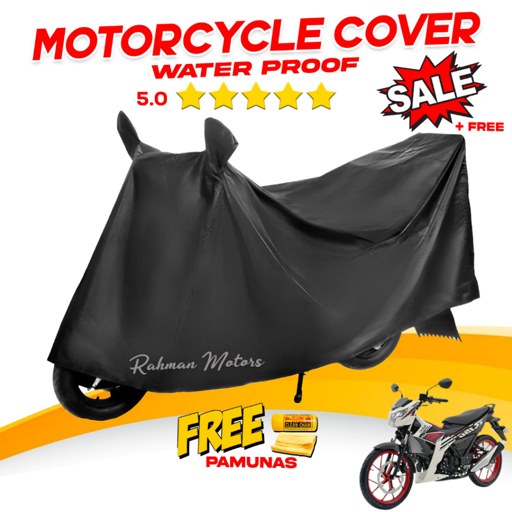 RAIDER R150 FI MOTOR COVER Original WITH FREE CHAM CLEAN waterproof ...