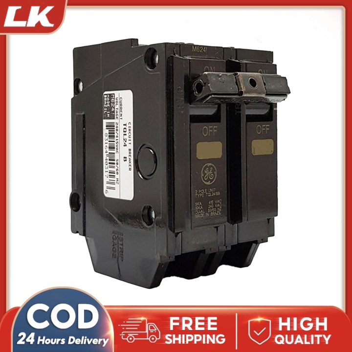 100% Original GE TQC 2 Pole Circuit Breaker Plug-In Made in Singapore ...