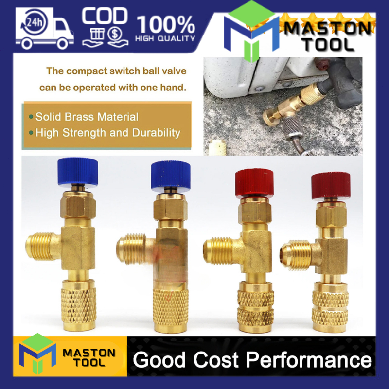 Safety Valve for aircon Adapter R410A R22 Fitting Aircon Refrigerant Aircon tool Aircon ...