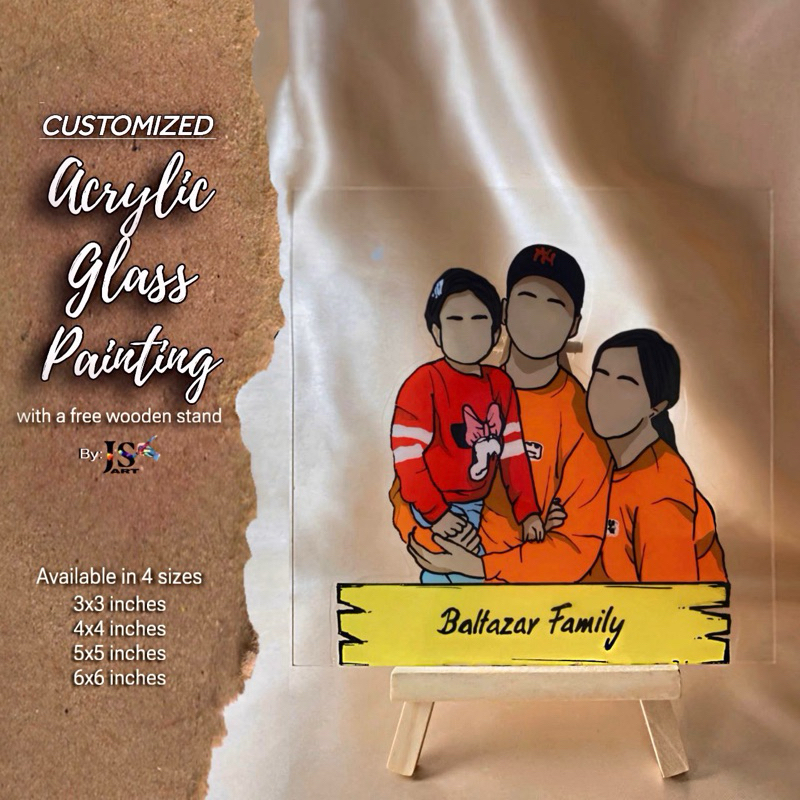 Customized Glass Painting - Anime/Faceless glass painting w/ free ...