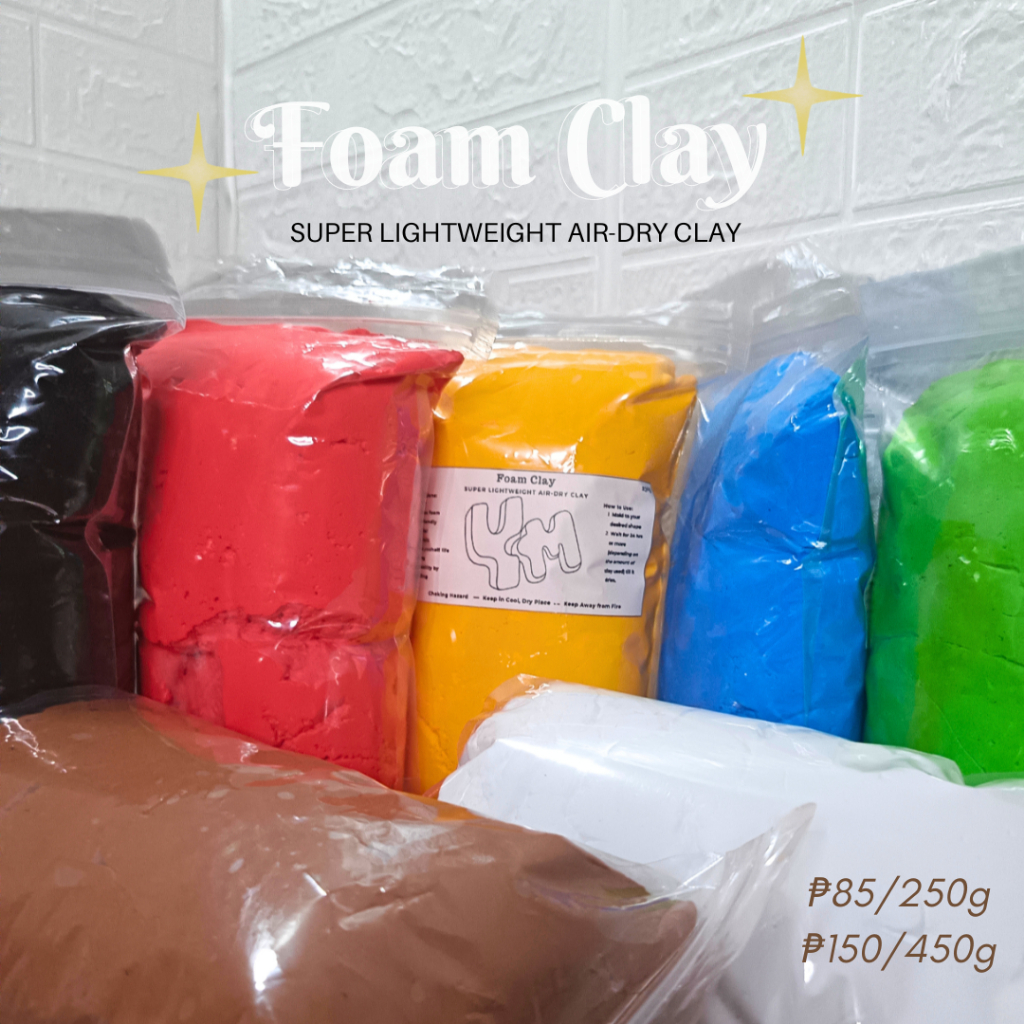 Foam Clay-Super Lightweight Air Dry Clay (200g or 450g) | Shopee ...