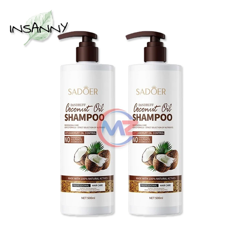 insanny ( SET OF 2 ) SADOER Coconut Oil Moisturizing Hair Care Dandruff Shampoo AZLA Refreshing ...