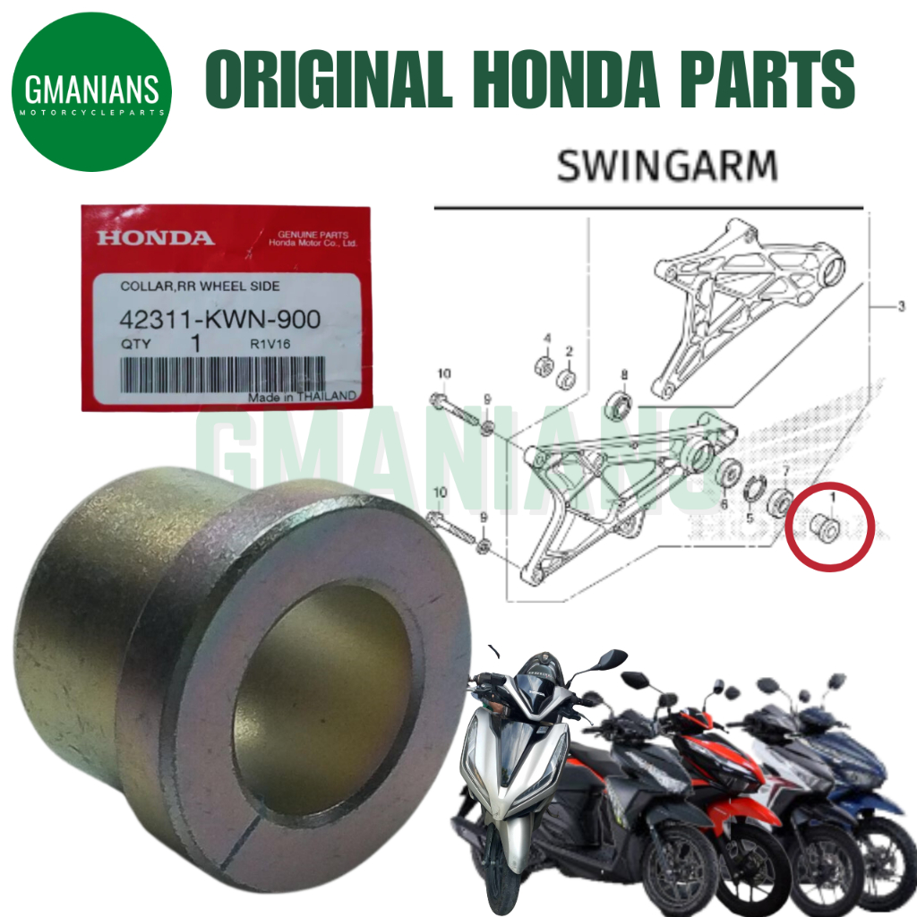Original Spacer for Swing arm Click 125 / CLICK 150i COLLAR REAR WHEEL ...