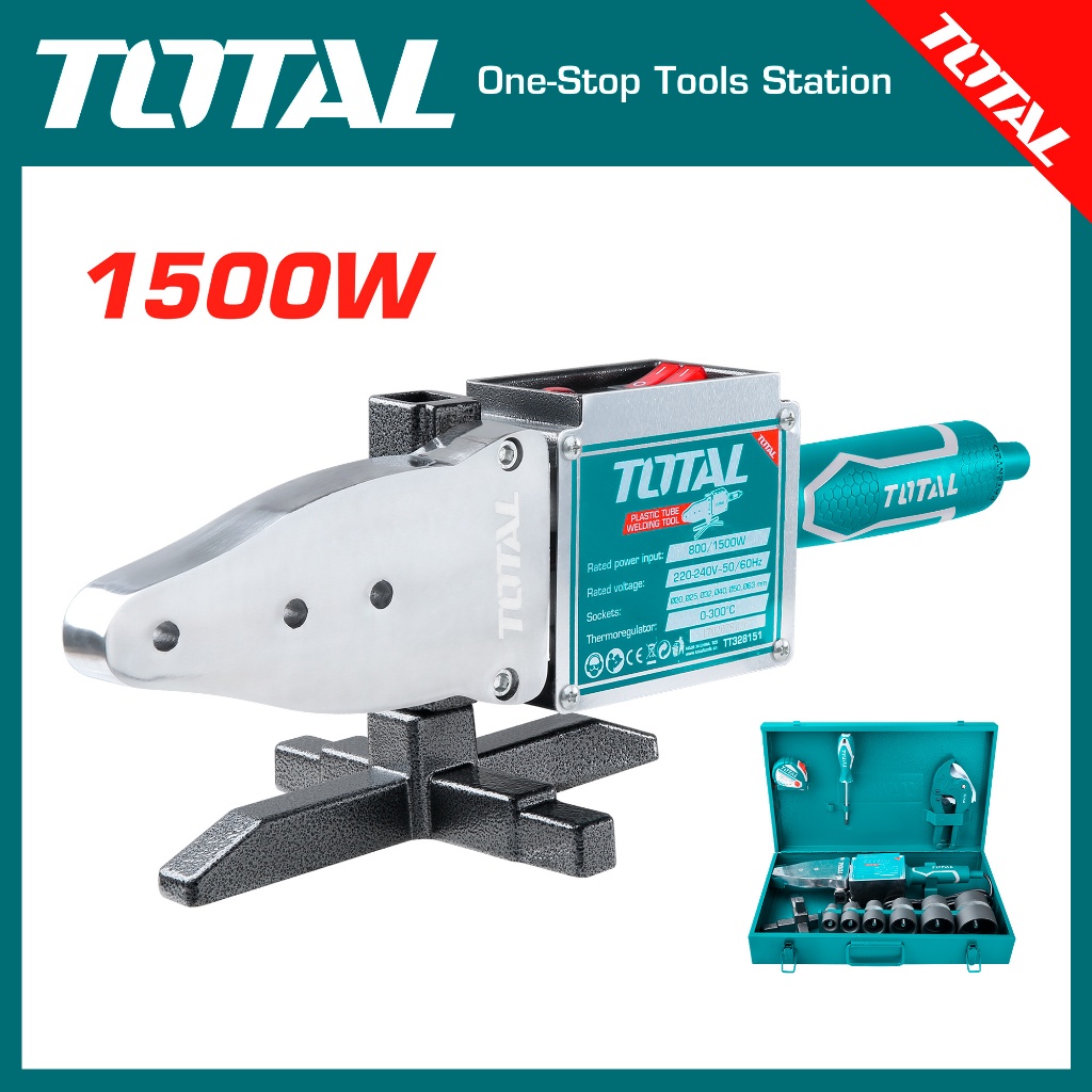 TOTAL TT328151 Plastic Tube Welding Tool Fusion Splicer Pipe Heat Fuser ...