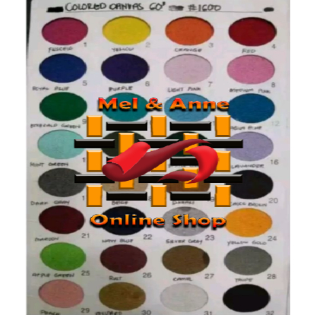 CANVAS FABRIC CODE: #1600 60' INCHES WIDTH COLORED (SOLD PER YARD ...