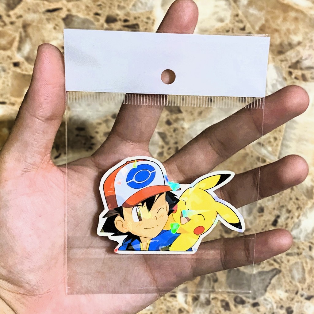 sticker pokemon pikachu ash anime decals waterproof stickers decal ...