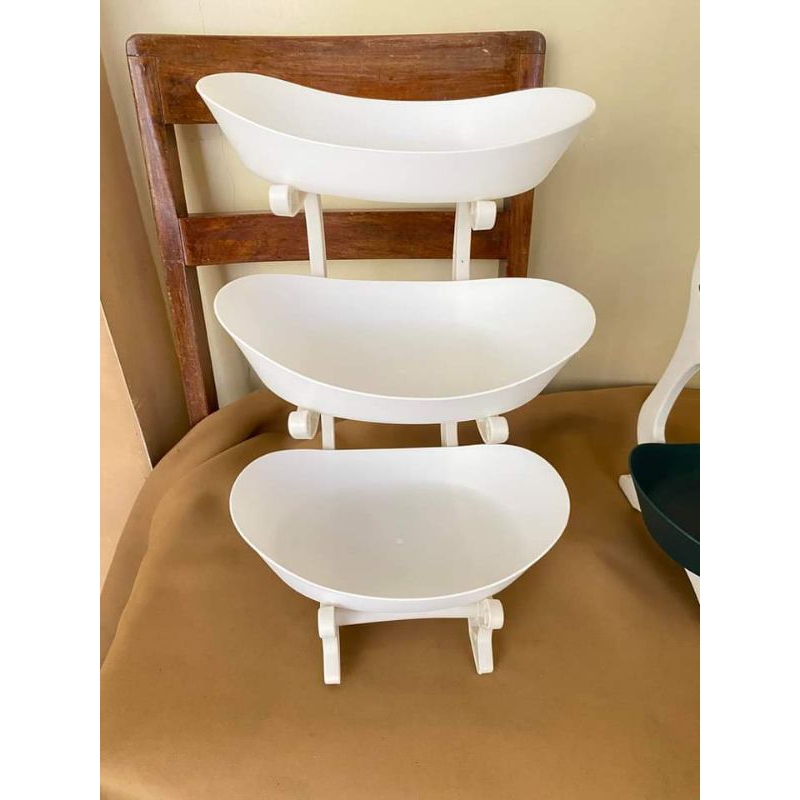 3 LAYERS FRUIT TRAY PLASTIC FRUIT TRAY MULTIPURPOSE TRAY | Shopee ...