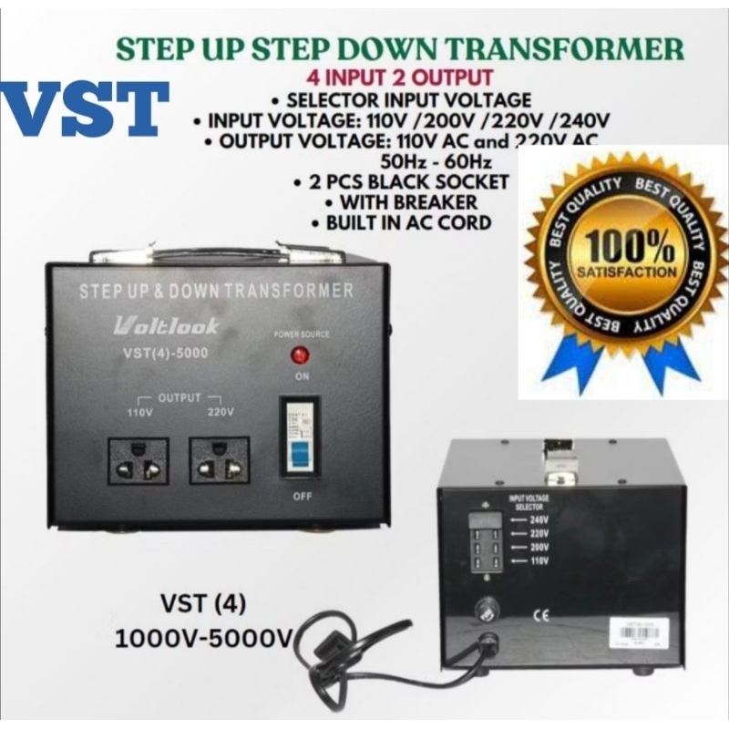 VST STEP UP STEP DOWN TRANSFORMER BOX TYP TRANSFORMER. | Shopee Philippines