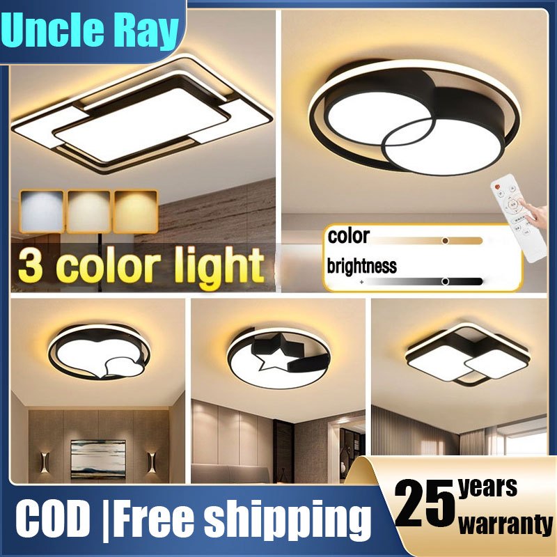 Ceiling Light 3 Color LED Ceiling Lamp Tricolor Modern Living Bedroom ...