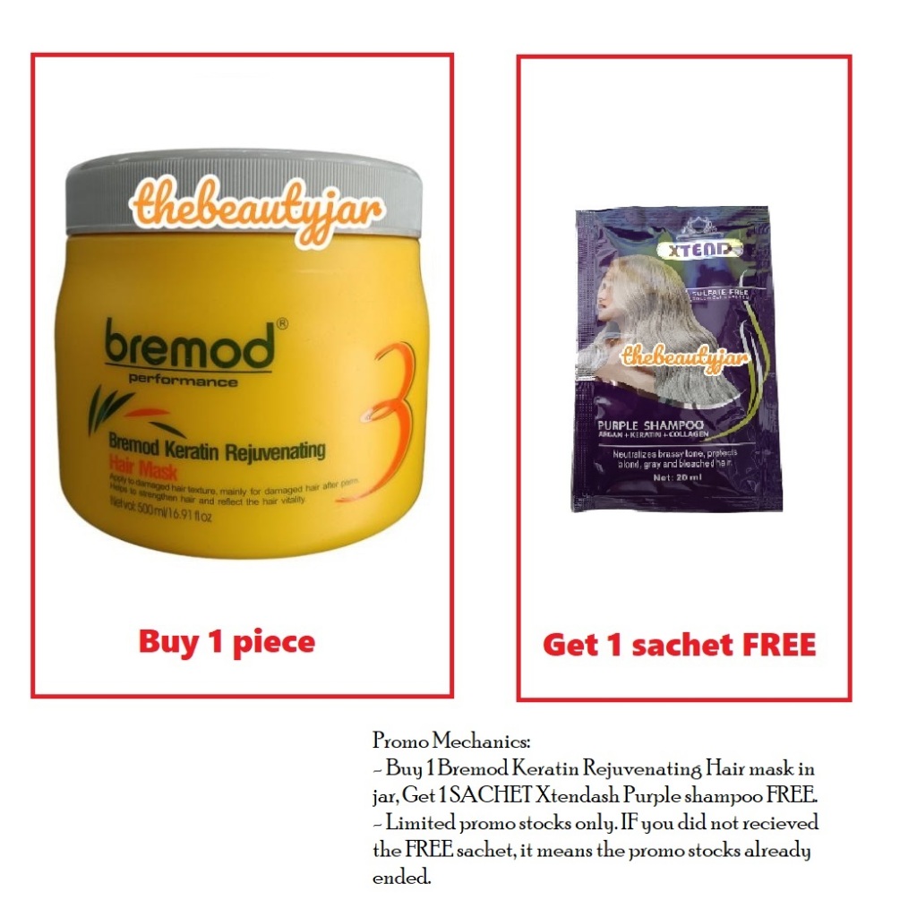 [LIMITED FREEBIE] Bremod keratin rejuvenating hair mask 500mL | Shopee ...