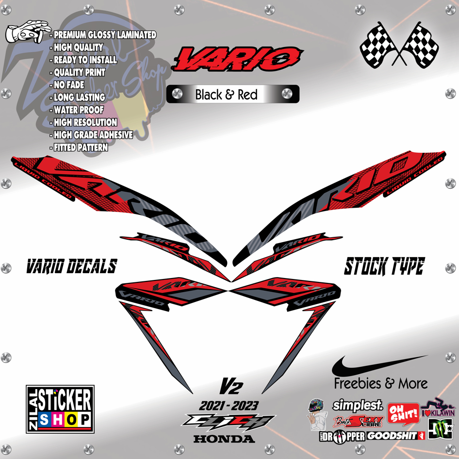 VARIO, HONDA CLICK 125i STOCK TYPE DECALS | Shopee Philippines