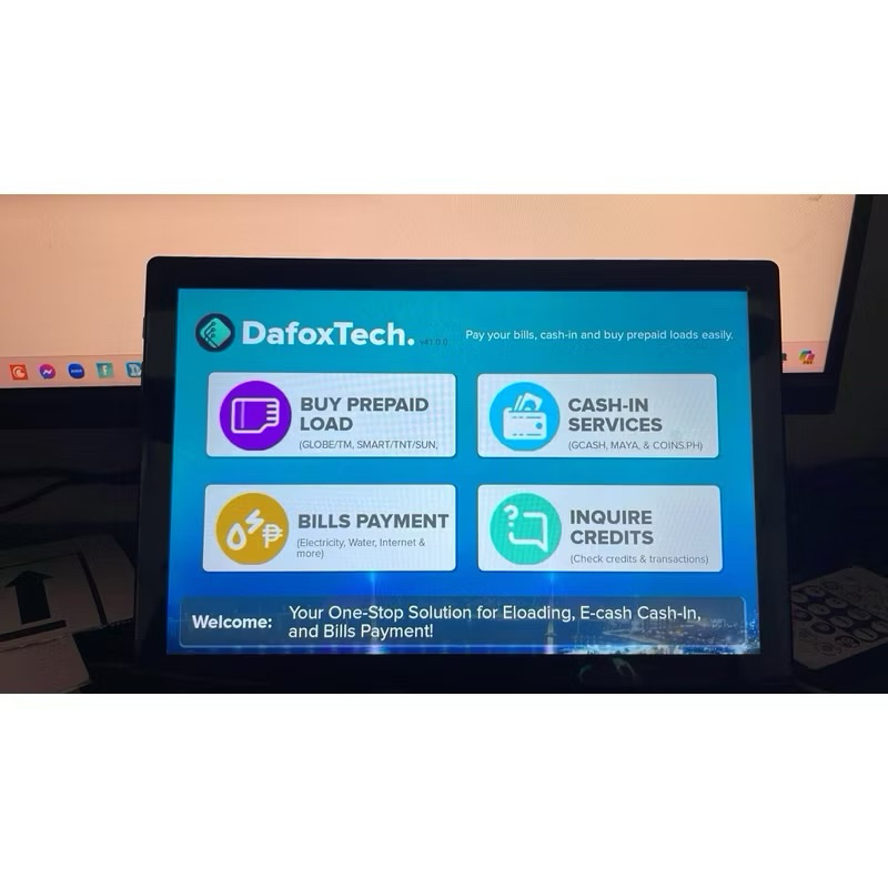 dafox Eloading tablet with latest configuration automatic turn on when ...