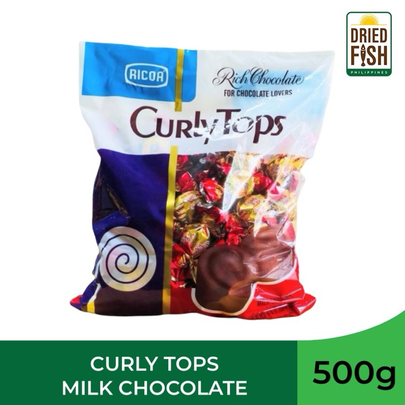 RICOA Curly Tops Milk Chocolate 500grams (approx. 100pcs) | Shopee ...