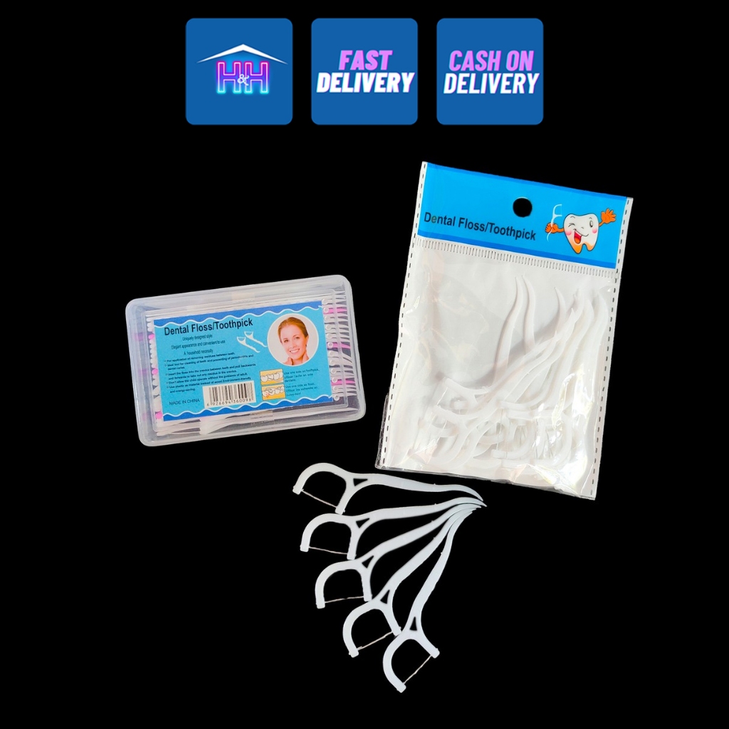 H&H Dental Floss - Flosser Picks Teeth Toothpicks Stick Tooth Clean ...