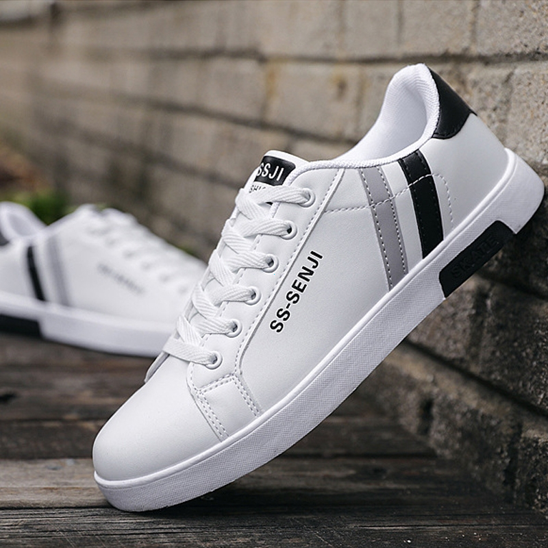 Fashion Men Shoes For Men White Color Sneakers Low Cut Casual Shoes ...